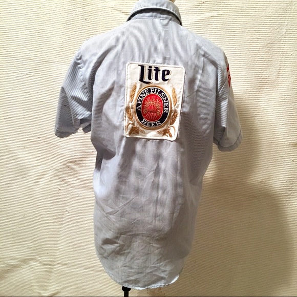 Vintage | Shirts | Rare Vtg Miller Beer Delivery Uniform Work Shirt ...